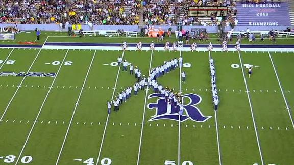 Rice band marches into 'IX' at halftime of loss to Baylor - ABC7 Los ...
