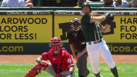 Triggs overcomes shaky start as A's beat Angels 3-1 - ABC7 San Francisco
