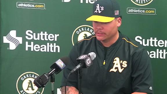 Athletics' Bruce Maxwell first MLB player to kneel during national ...