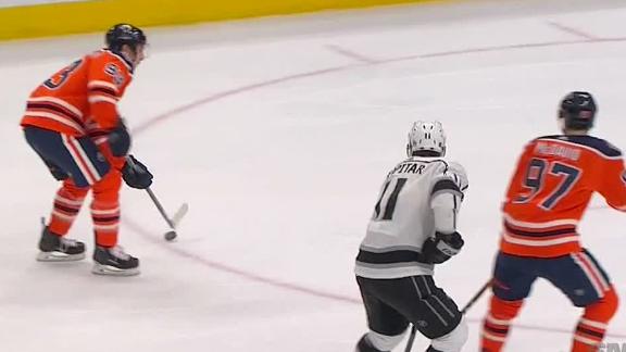 Oilers get hat tricks from Nugent-Hopkins and Draisaitl - ABC7 Los Angeles