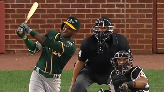 Profar drives in 5, A's top O's 13-2; Davis doesn't play - ABC7 San ...