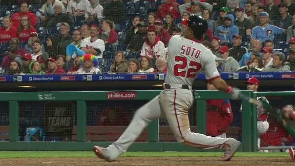 Soto's 3-run shot in 10th lifts Nationals over Phillies 10-6 - 6abc ...