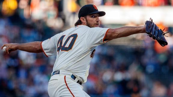 Bumgarner pitches Giants past Athletics in Bay Bridge Series - ABC7 San ...