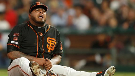 Giants' reliever Moronta exits with shoulder injury - ABC7 San Francisco