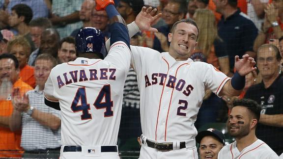 Astros hit record 6 HRs in 2 innings, def. A's 15-0 - ABC13 Houston