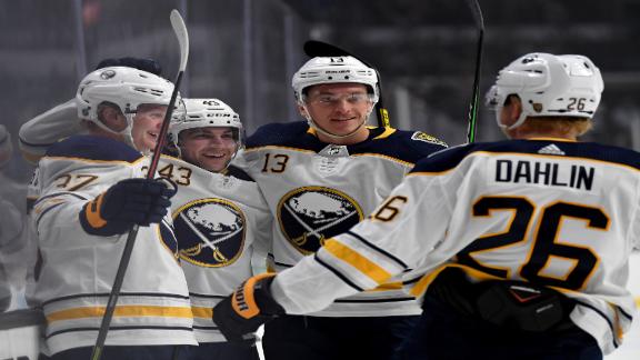 Hutton notches 2nd straight shutout, Sabres beat Kings 3-0 - ABC7 Los ...