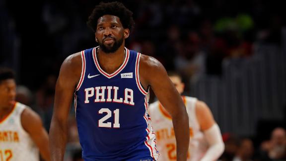Embiid scores 36 as 76ers top Hawks 105-103 to stay unbeaten - 6abc ...