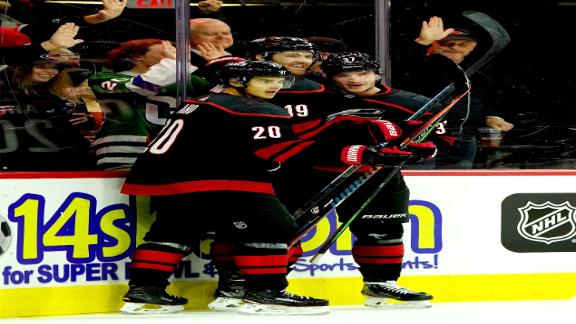 Aho leads Hurricanes to 7-3 win over Red Wings - ABC11 Raleigh-Durham