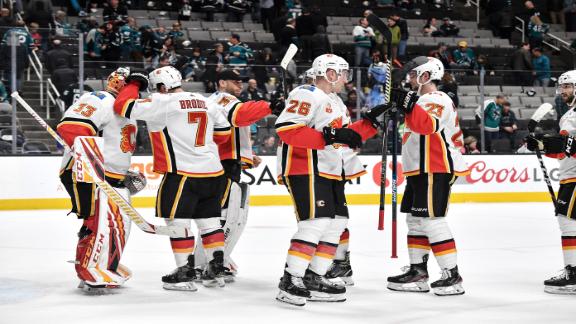 Flames use fast start to beat Sharks 6-2 - ABC30 Fresno