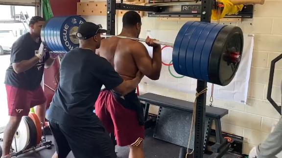 Back Squat Football Player
