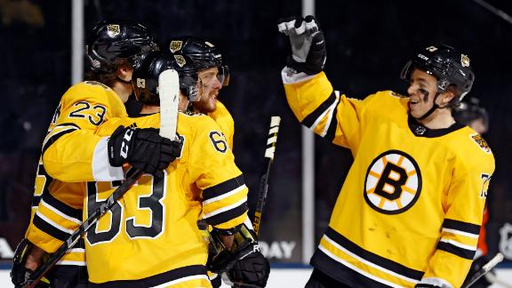 Pastrnak's 3 goals lead Bruins past Flyers 7-3 at Lake Tahoe - 6abc ...