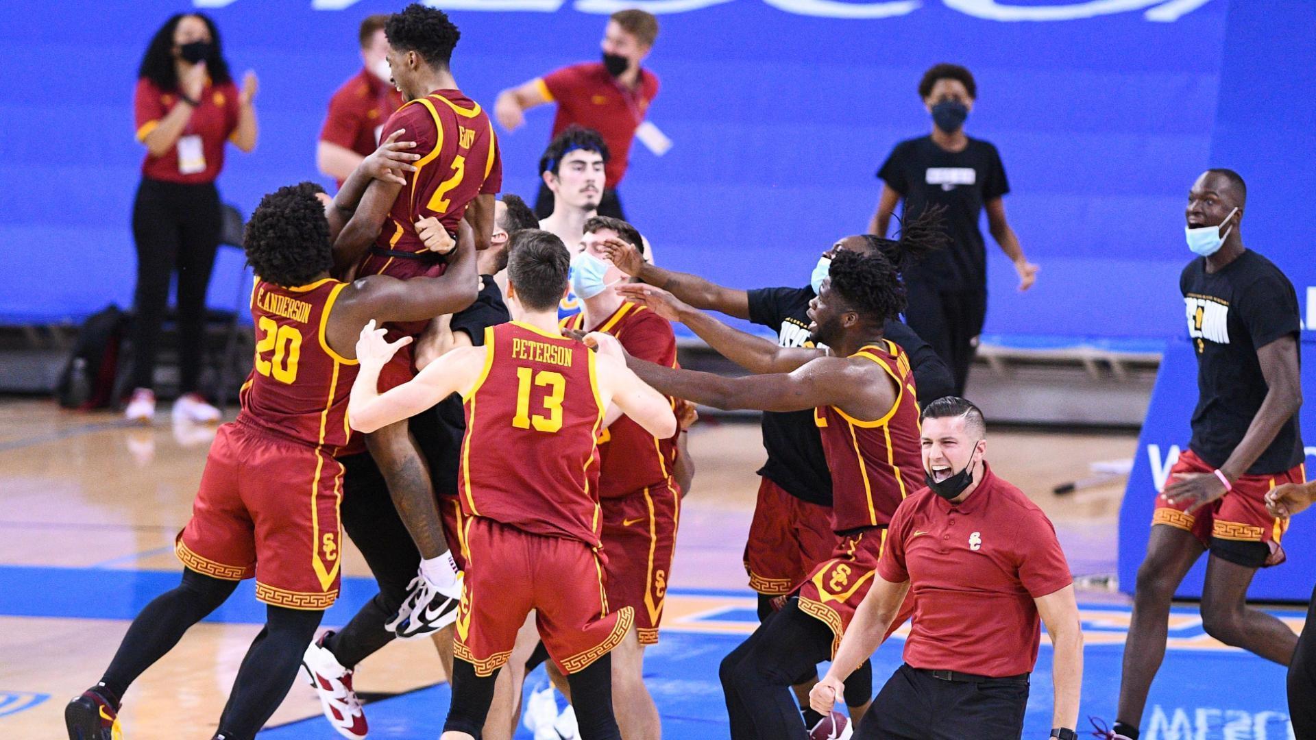 USC beats UCLA 64-63 on Tahj Eaddy's last-second shot - ABC7 Los Angeles