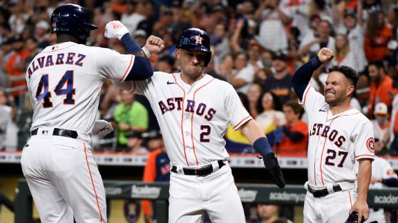 Astros rout A's 10-4, secure ALDS home-field advantage - ABC7 San Francisco