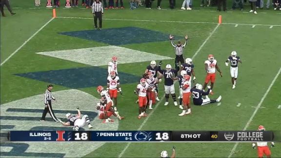 Illinois stuns No. 7 Penn State 20-18 in NCAA's 1st 9OT game - ABC7 Chicago