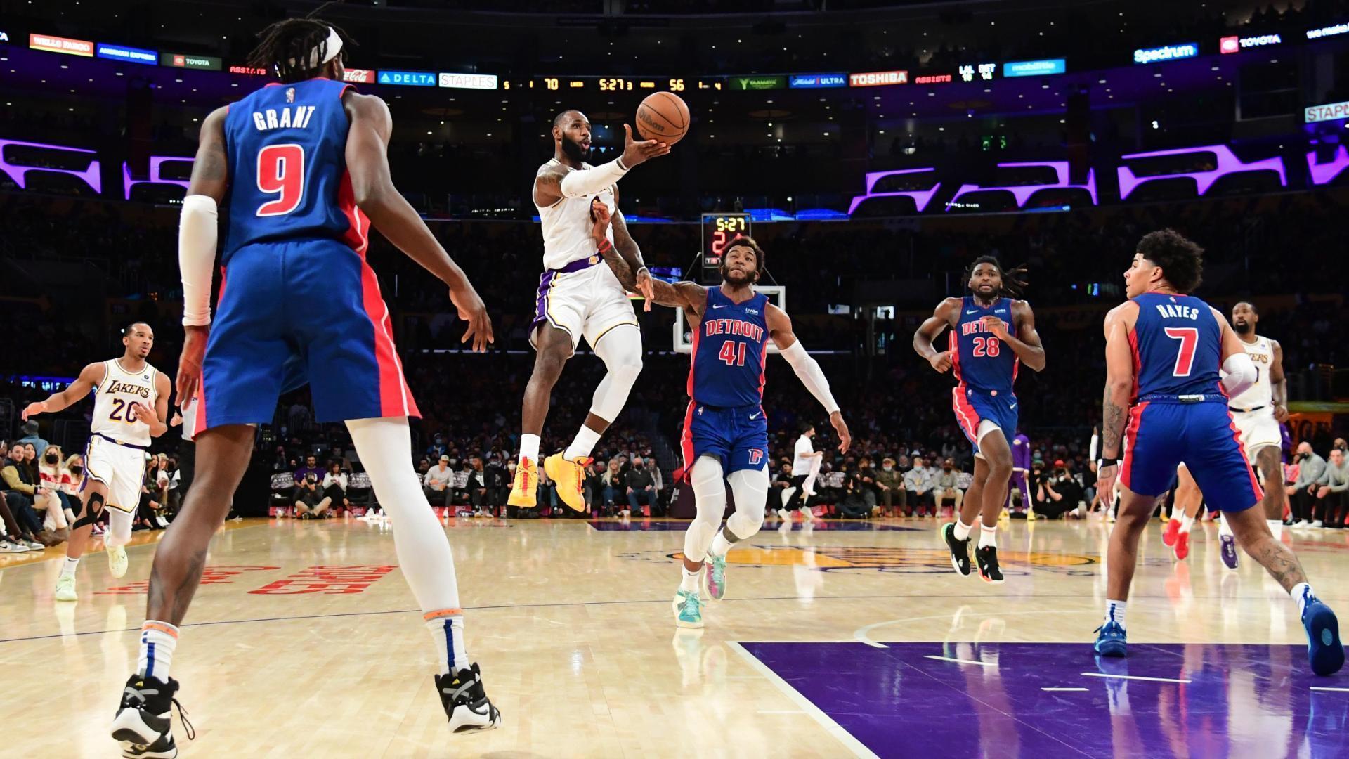 LeBron has 33 points, Lakers beat Pistons in calm rematch - ABC7 Los ...