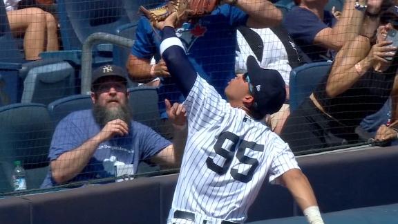 Frustrated Cole, Boone pound away, shaky Yanks fall to Jays - ABC7 New York