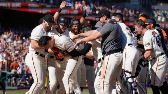 Flores hits game-ending, 2-run homer, Giants sweep Phillies - ABC30 Fresno