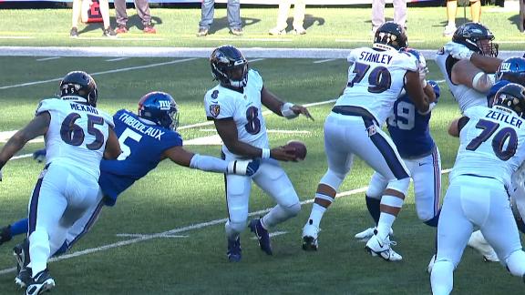 Giants rally from 10 down, top Ravens 24-20 on Barkley's run - ABC7 New ...