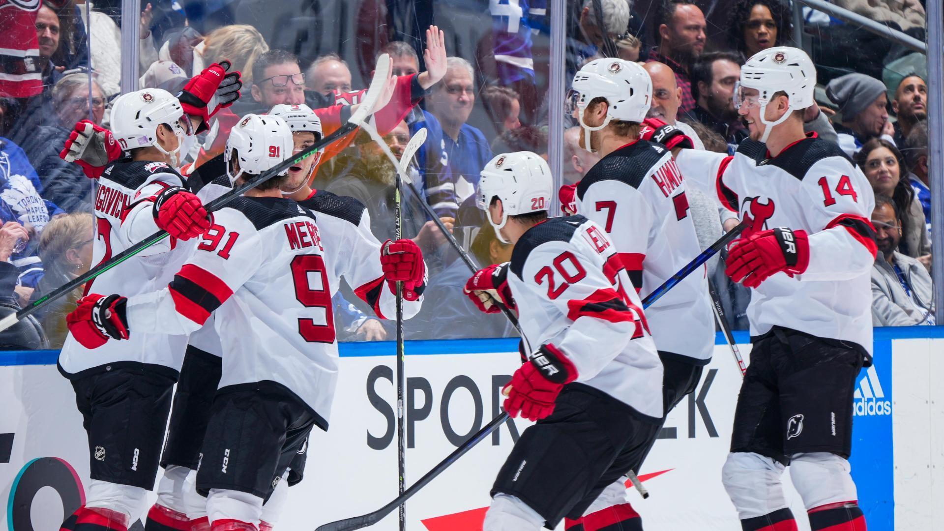 Devils win 11th straight, edging Maple Leafs 3-2 in OT - ABC7 New York