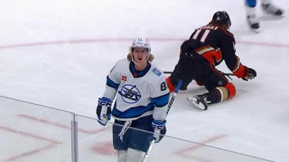 Kyle Connor has hat trick in Jets' 3-2 victory over Ducks - ABC7 Los ...