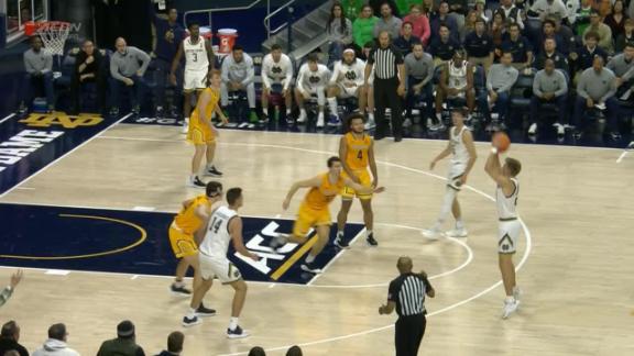 Goodwin's 3-pointer lifts Notre Dame over Lipscomb 66-65 - ABC7 Chicago