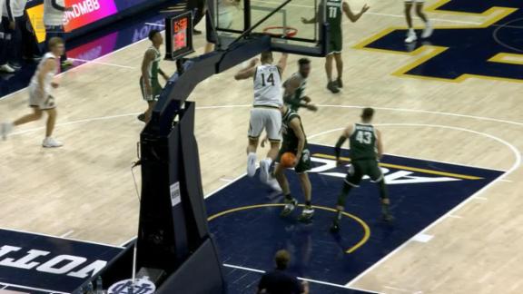 Ryan helps Notre Dame rout No. 20 Michigan State 70-52 - ABC7 Chicago