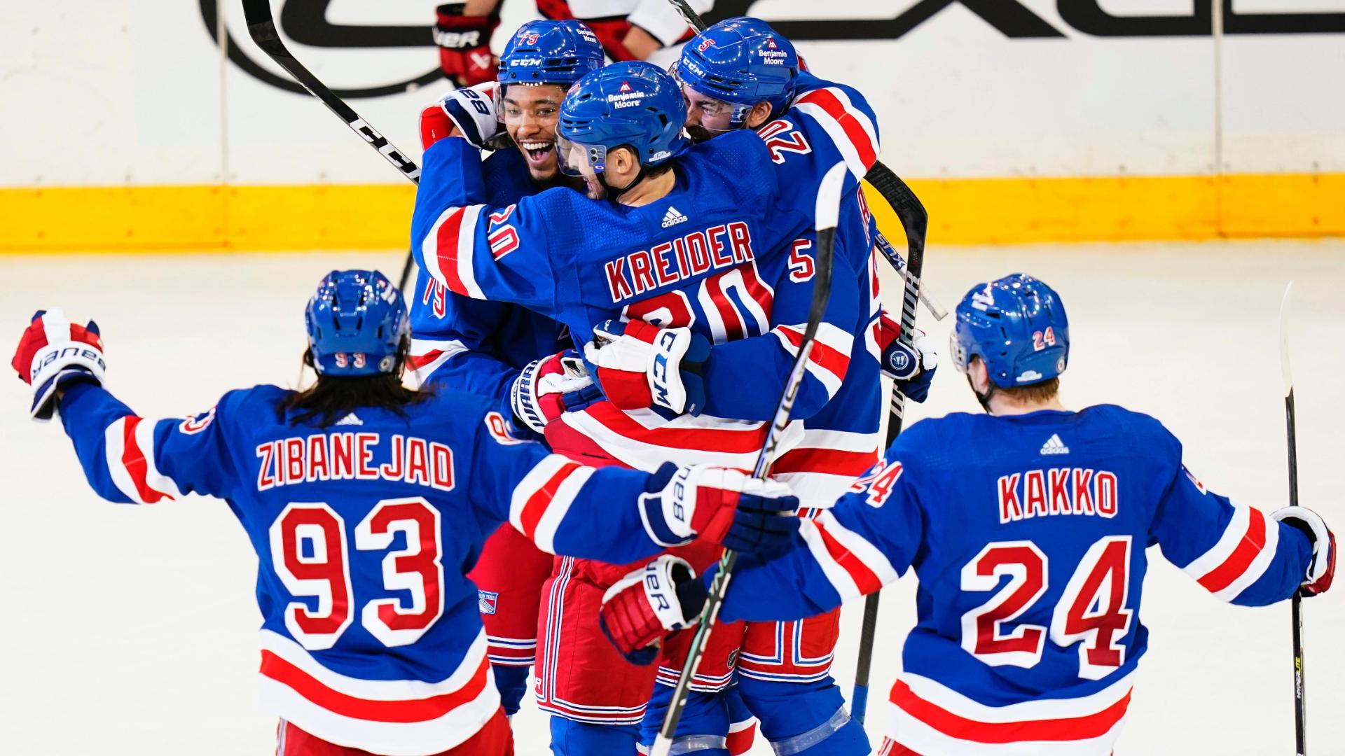 Rangers score 3 in 3rd to stop Hurricanes' win streak at 11 - ABC7 New York