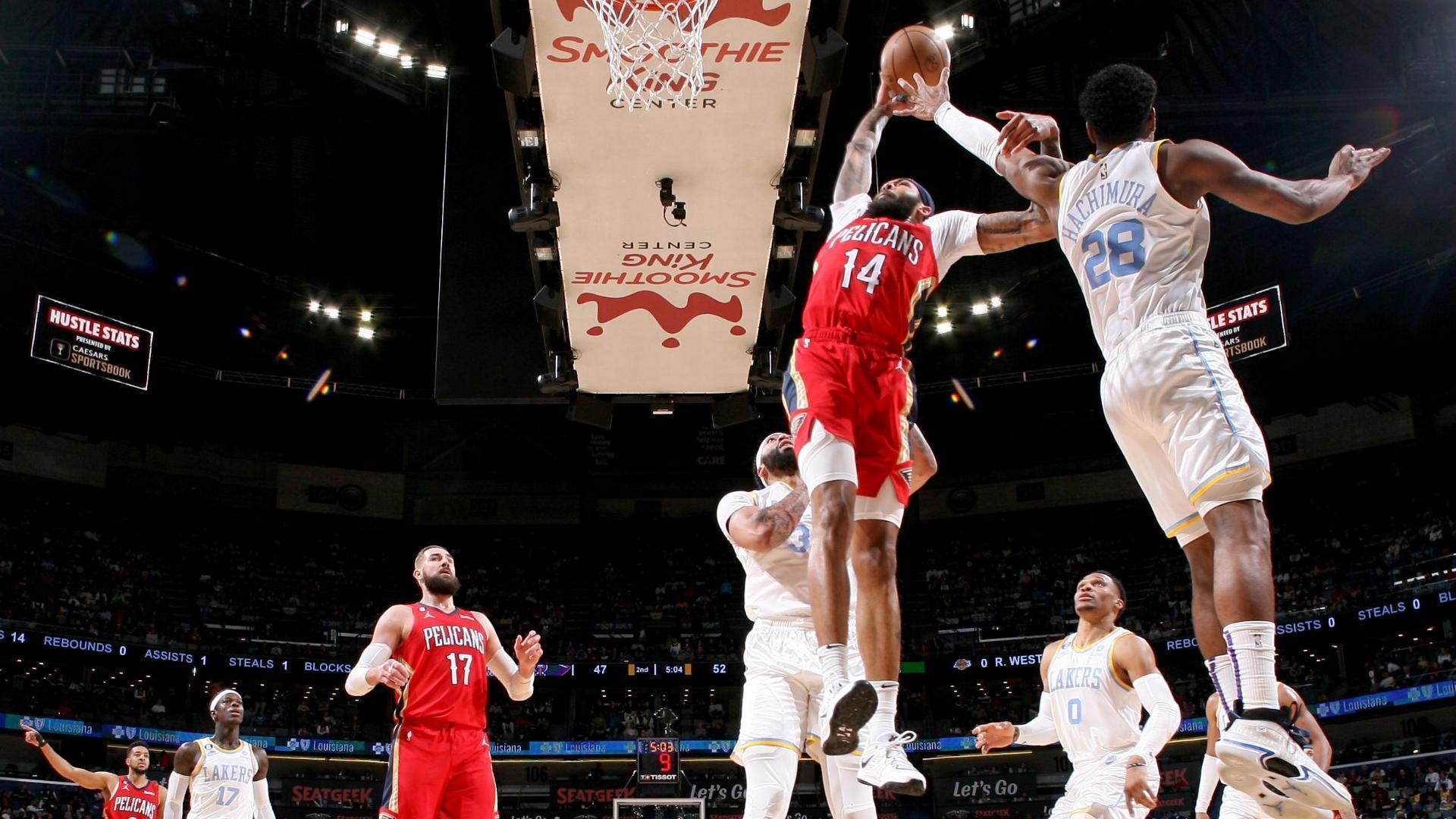 James closes on NBA scoring record, Lakers fall to Pelicans - ABC7 Los ...