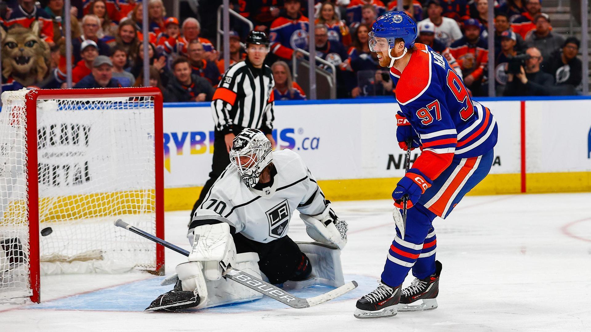 Connor McDavid scores 61st goal, Oilers beat Kings 2-0 - ABC7 Los Angeles