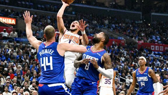Booker has 45 points, Suns top Leonard-less Clippers 129-124 - ABC7 Los ...