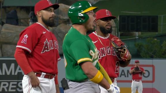 A's hit 5 home runs, rally for 11-10 win over Angels in 10 - ABC7 San ...