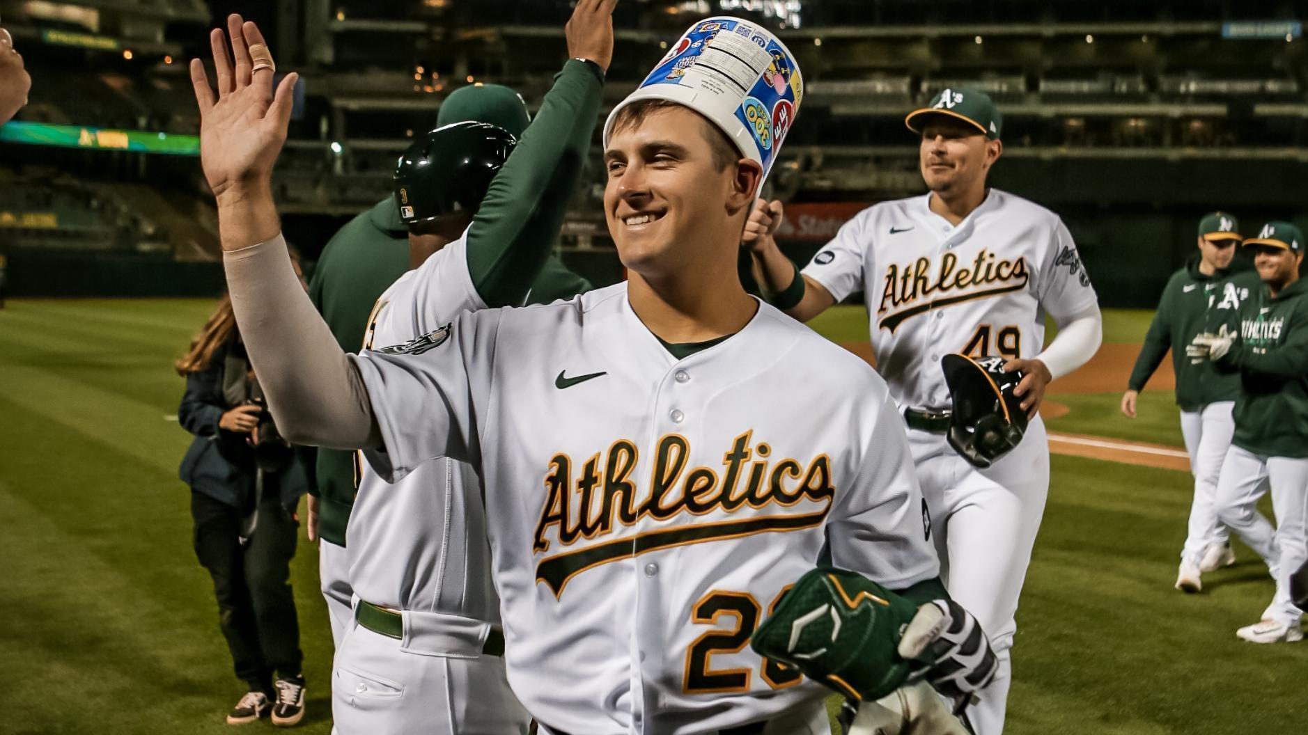 A's score winning run on a Braves fielding error for 2nd 2-game win ...