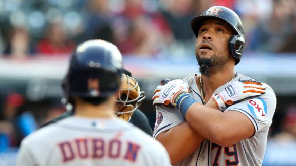 Abreu homers, drives in 3 as Astros hold off Guardians 6-4 following ...