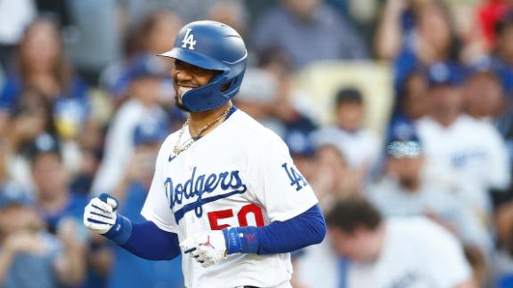Betts hits two of Dodgers' five homers and drives in four runs in 11-4 ...