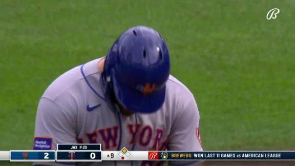 Stewart hits 2-run double in 9th, Mets beat Twins 2-0 despite 14 Ks by ...