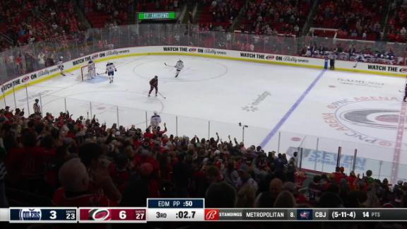Hurricanes score 4 goals in a 5:31 span in the 1st period, beat Oilers ...