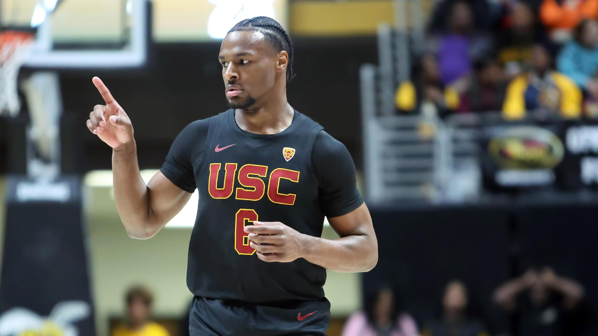 Page scores 12, Bronny James hits 2 3s in USC's 79-59 win over Alabama ...