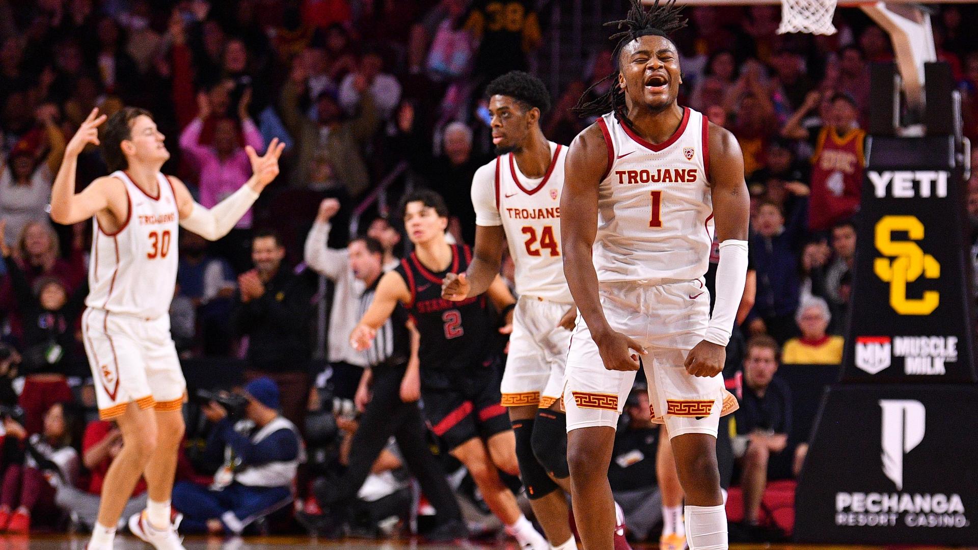 USC defeats Stanford 93-79 with 3 Trojans topping 20 points in front of ...
