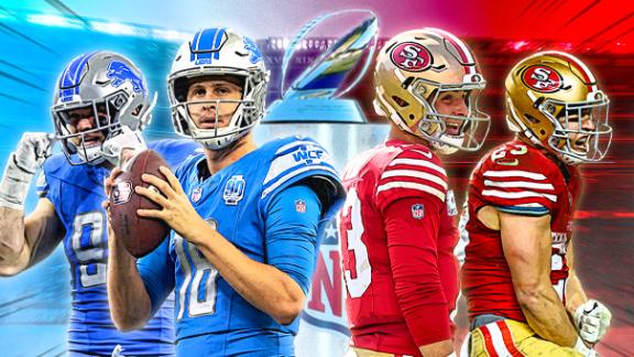 The 49ers host the Lions in NFC title game with a spot in Super Bowl on ...