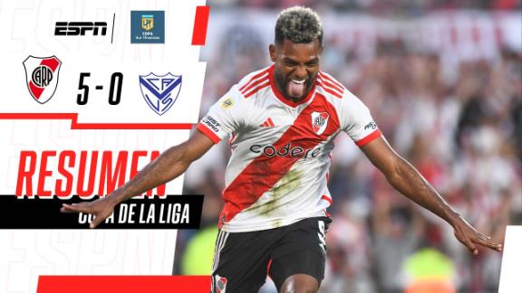 ¡El famoso River Plate! Goleada ante Vélez y fiesta en el Monumental ...