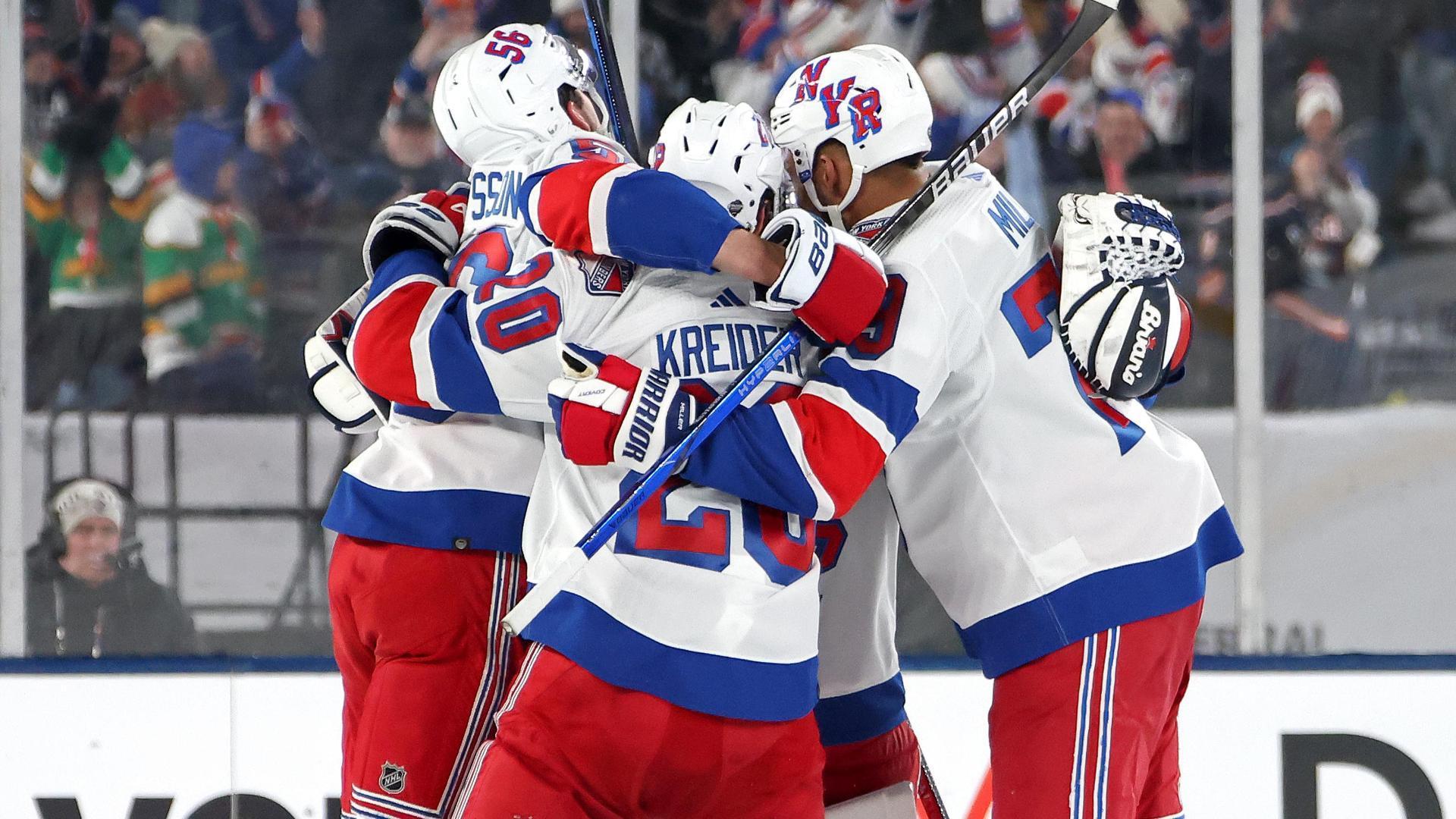 Panarin rallies Rangers to 6-5 win over Islanders in outdoor game at MetLife Stadium - ABC7 New York
