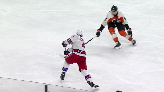 Lafrenière, Rempe help Rangers beat Flyers 2-1, tying franchise record ...
