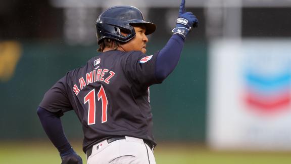 Ramirez hits first homer, Guardians top A's 6-4 before announced crowd ...