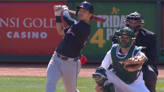 Kwan homers, Guardians get 15 hits and rout A's 12-3 before crowd of ...