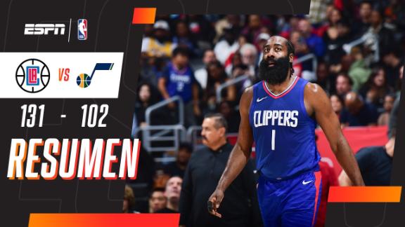 Contundente victoria de los Clippers sobre Utah 131-102 - ESPN Video