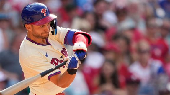 Harper, Turner homer and Phillies beat A's 11-5 to give Phillips the ...