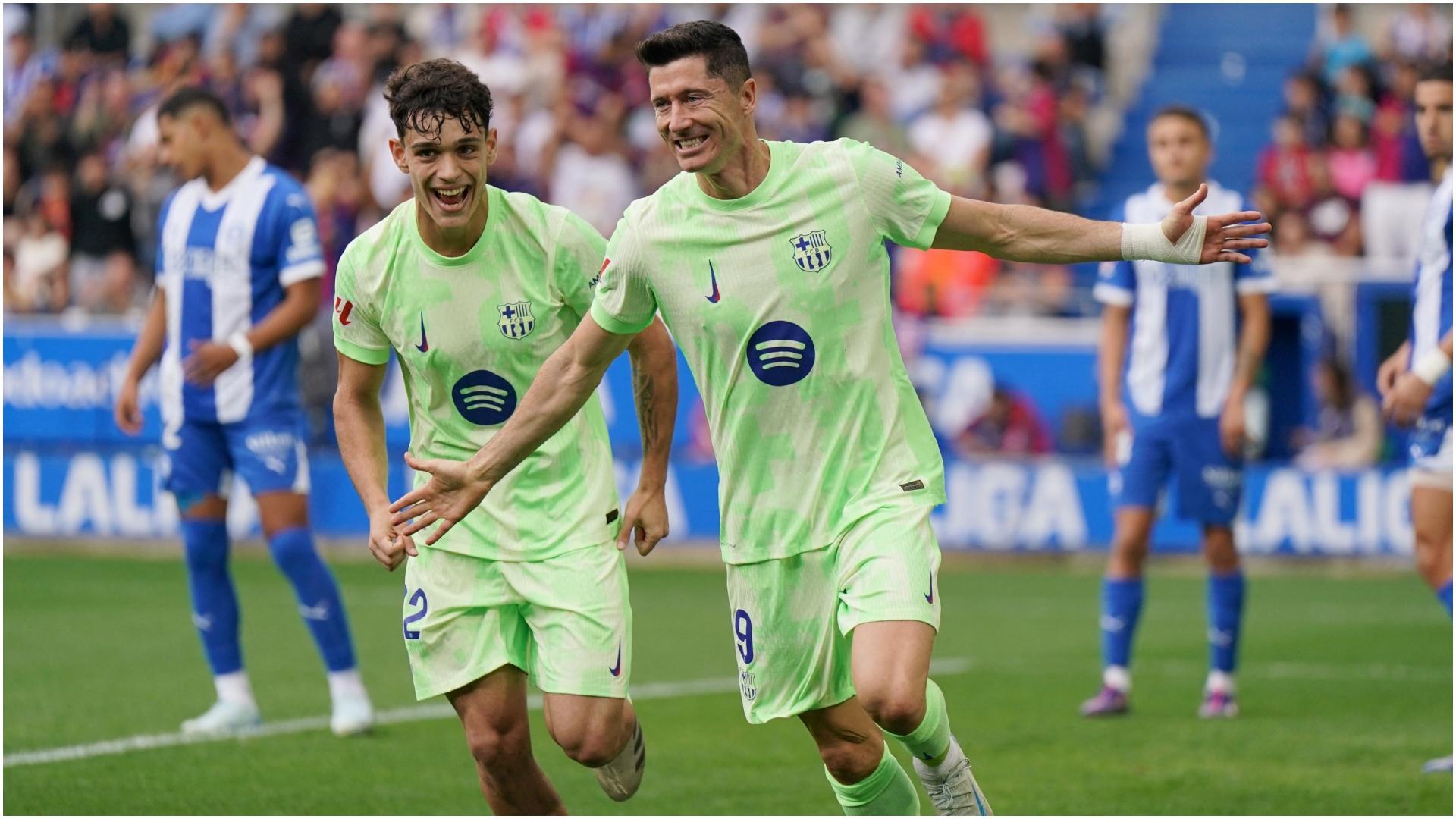 Lewandowski sigue con su racha goleadora y marcó el 1-0 del Barcelona ...