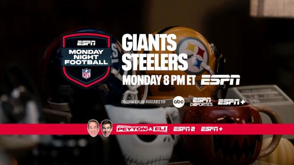 MNF Week 8 ESPN+ schedule: How to watch Giants vs. Steelers - ABC7 New York
