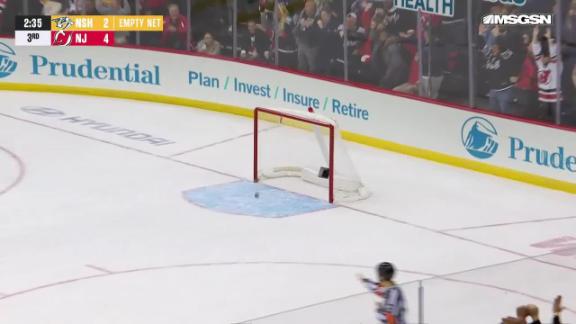 Nico Hischier records 1st career hat trick to lead Devils over Predators 5-2 - ABC7 New York