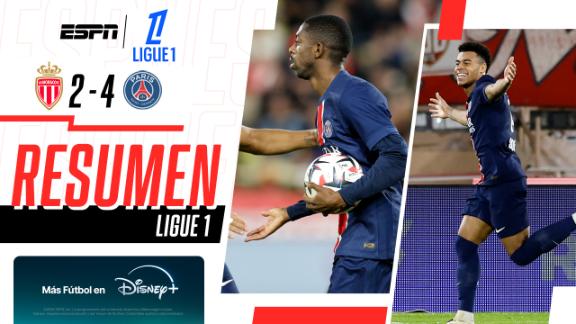 ¡PSG venció 4-2 al Monaco en un partidazo y estiró su ventaja en la Ligue 1! - ESPN Video
